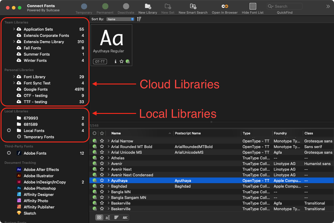 Move Local Libraries to the Cloud in Connect Fonts (LEGACY) – Extensis